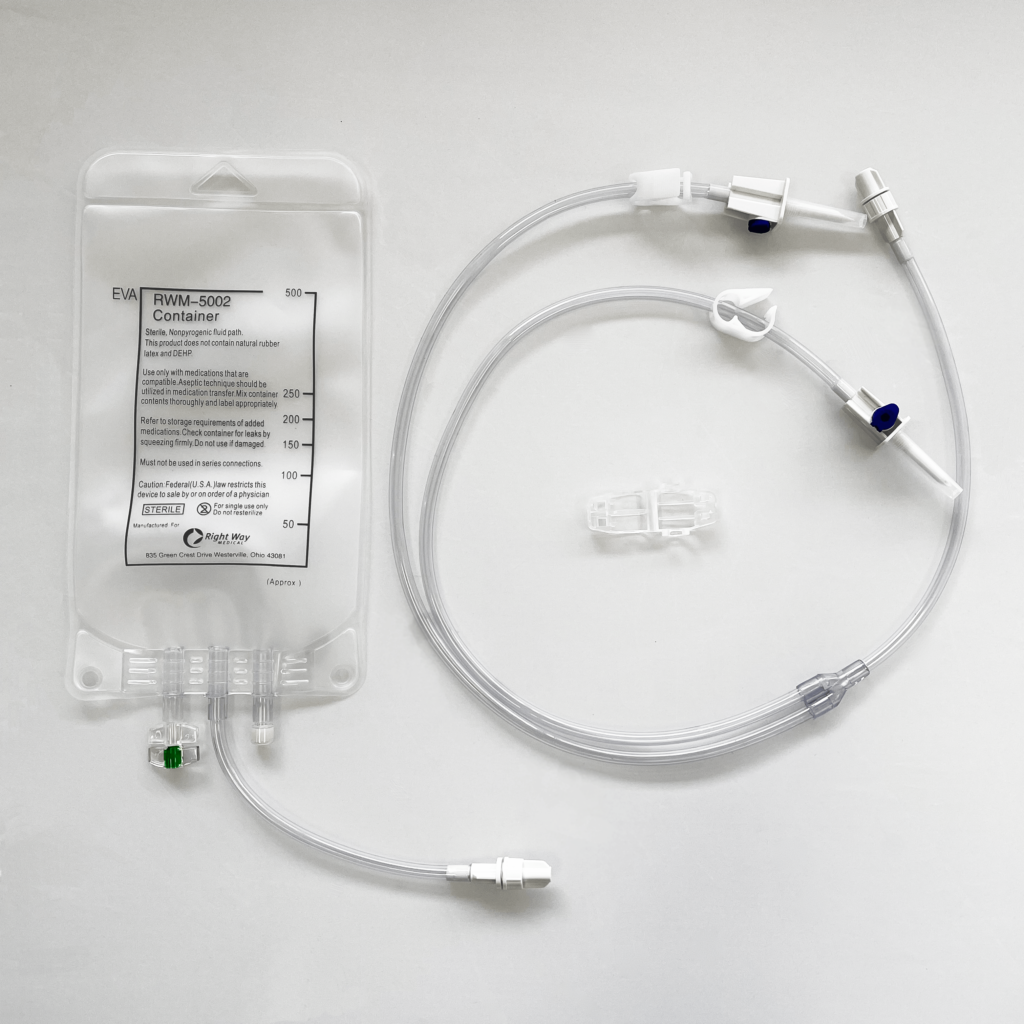 RWM 500mL Empty EVA Bag, 2 Leg - Right Way Medical