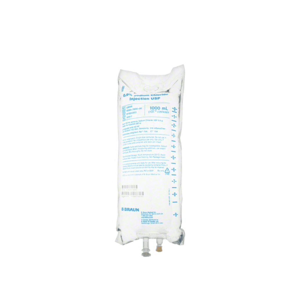B. Braun Saline Injection USP, 1000 mL - Right Way Medical