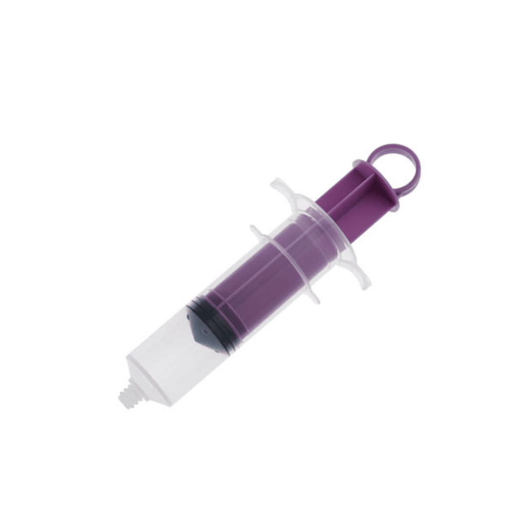 Amsino 60mL Thumb Control Ring Syringe W ENFit Tip, Sterile Poly Pouch ...