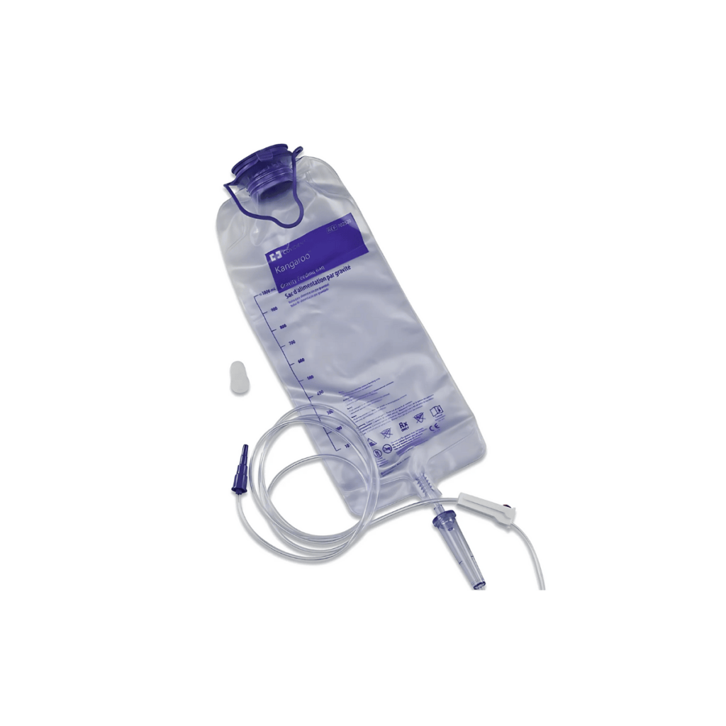 Cardinal Kangaroo Enteral Feeding Gravity Set W/ 1000mL Graduated Bag ...